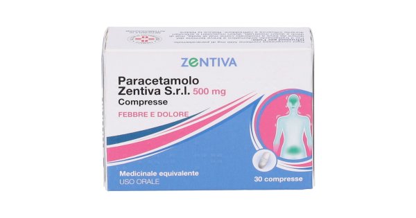 Zentiva, Paracetamolo 500 mg Febbre e Dolore, 30 Compresse