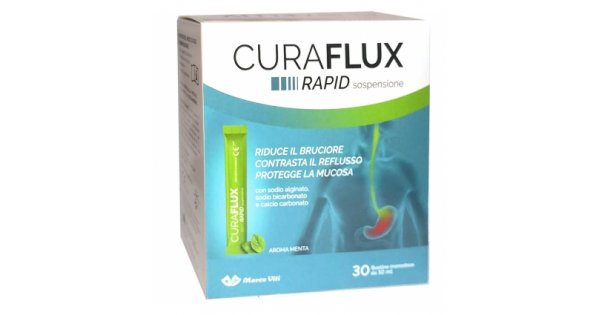 Curaflux Rapid Soluzione Orale - 30 Bustine da 10ml Gusto Menta ...