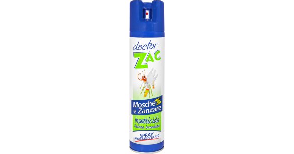 Doctor Zac, Insetticida Spray Mosche e Zanzare, 400 ml