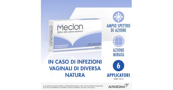 Meclon - Crema Vaginale 30g + 6 Applicatori - Trattamento per le ...