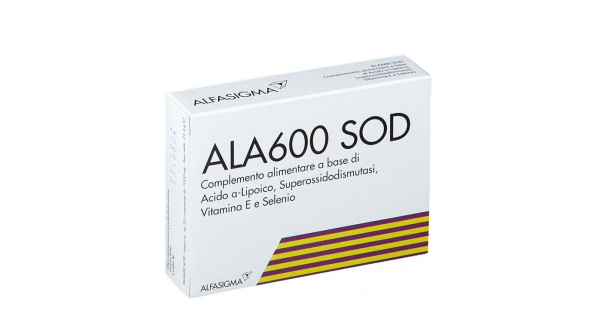 Alfasigma Ala600 SOD, Integratore Antiossidante, 20 Compresse - Acido ...