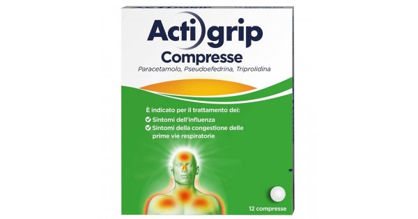 Actigrip 12 Compresse - Decongestionanti Nasali e Antistaminico