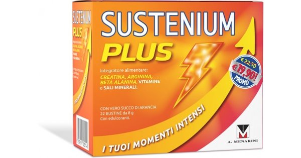 Sustenium Plus 22 Bustine - Integratore Energizzante con Aminoacidi ...