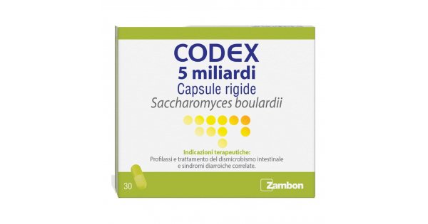 Codex 5 Miliardi, Saccharomyces Boulardii, 30 Capsule Rigide