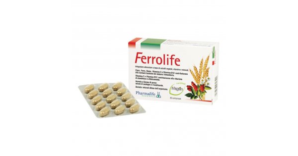 Ferrolife 30 Compresse - Integratore Alimentare di Ferro con Vitamine e ...