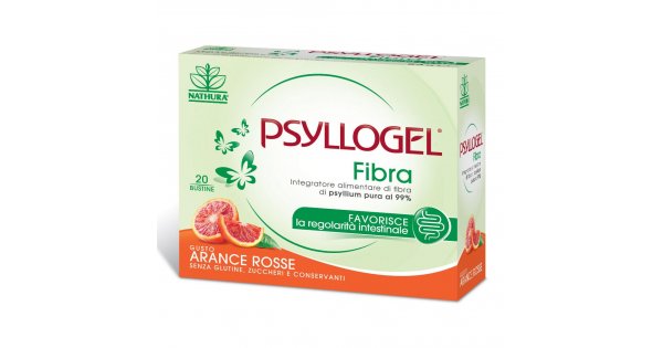 Psyllogel Fibra 20 Bustine Gusto Arance Rosse - Integratore di Fibre ...