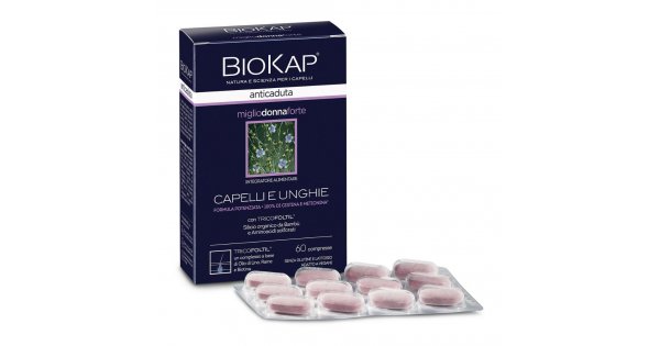 Biokap Anticaduta Miglio Donna Forte Con Tricofoltil 60 Compresse ...