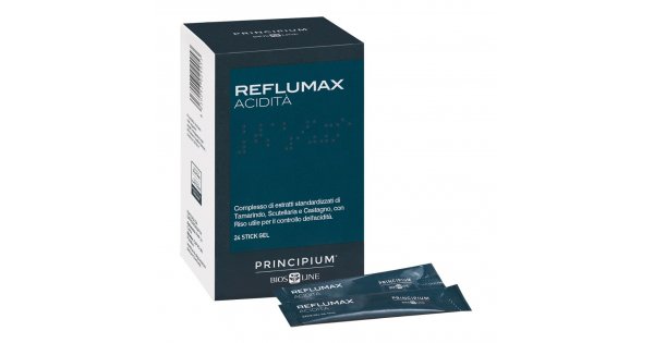 Principium, Reflumax Acidità Integratore, 24 Stick Gel