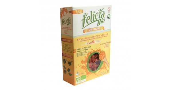 FELICIA BIO LEGUMI Pasta di Lenticchie Rosse Fusilli 250g