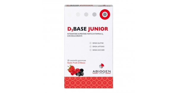 Abiogen Pharma, D3Base Junior, 30 Caramelle Gommose
