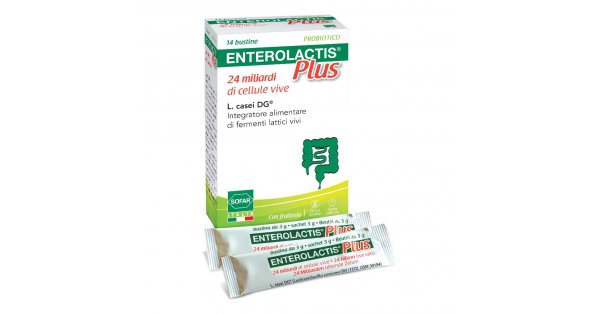 Enterolactis Plus 24 Miliardi 14 Bustine - Integratore Probiotico per ...
